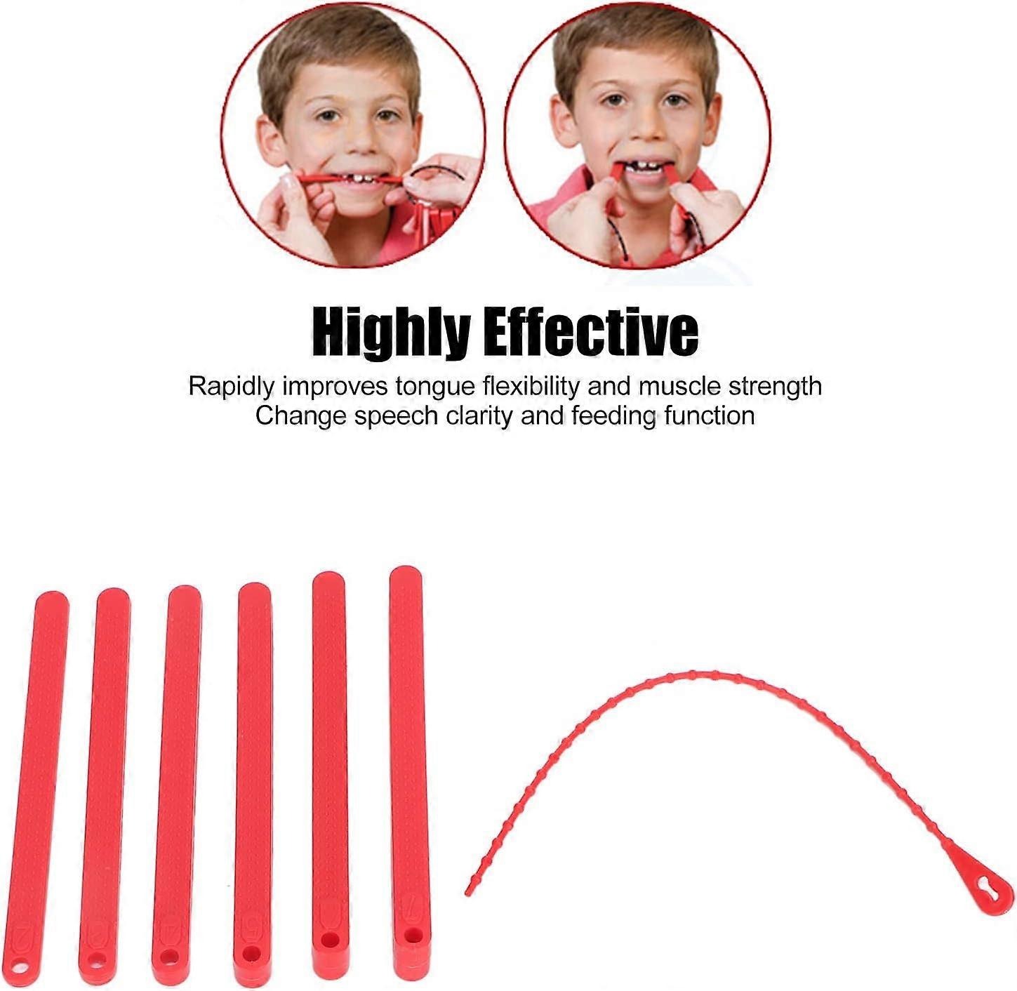 Dental Bite Blocks,Tongue Muscle Trainer,7pcs Tongue Tip Exercise Set ...