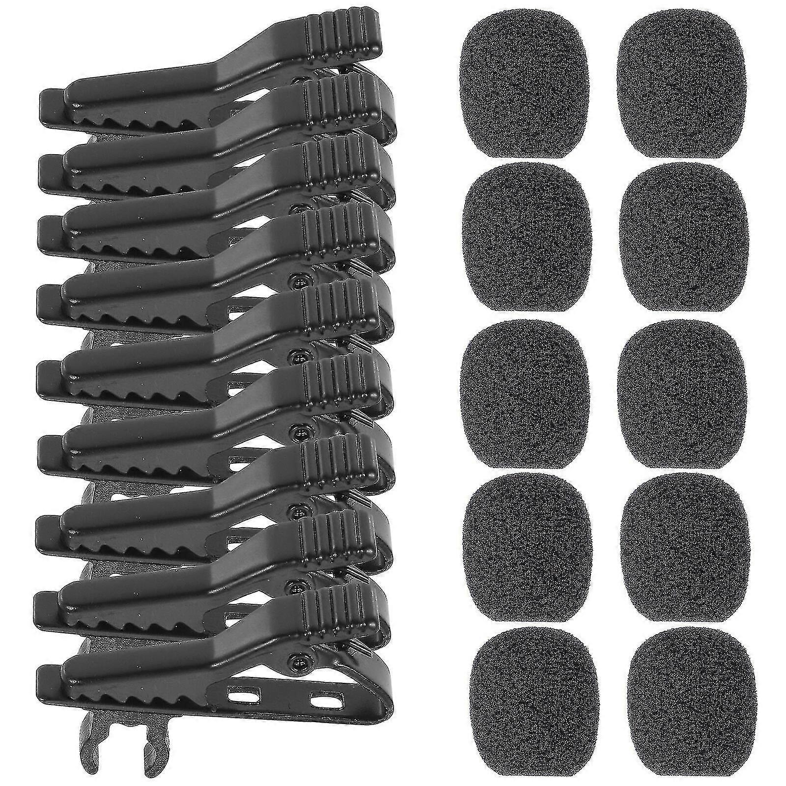 10pcs Microphone Lapel Tie Clip Universal Mini Lapel Lavalier ...