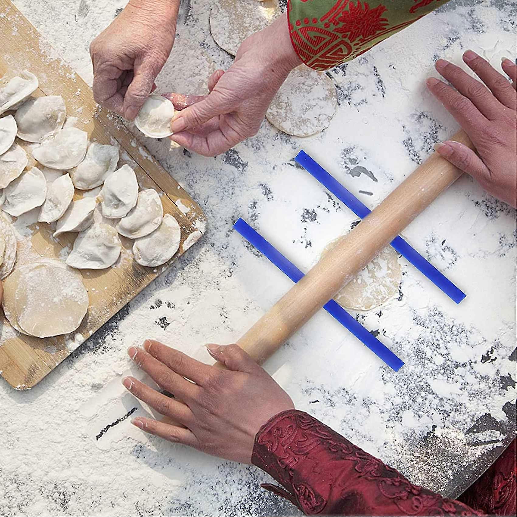 Silicone Measuring Dough Thickness Strips 18Inch,Rolling Pin Guides Set ...