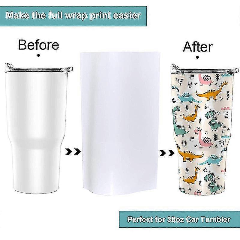 8x12 Inch Sublimation Shrink Wrap Sleeves, 60 Pcs White Sublimation ...