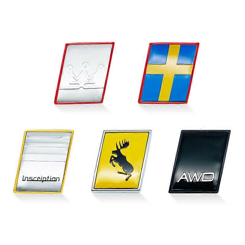 Auto Metal Sticker Swedish Flag Moose Test Deer Emblem R Design Badge ...