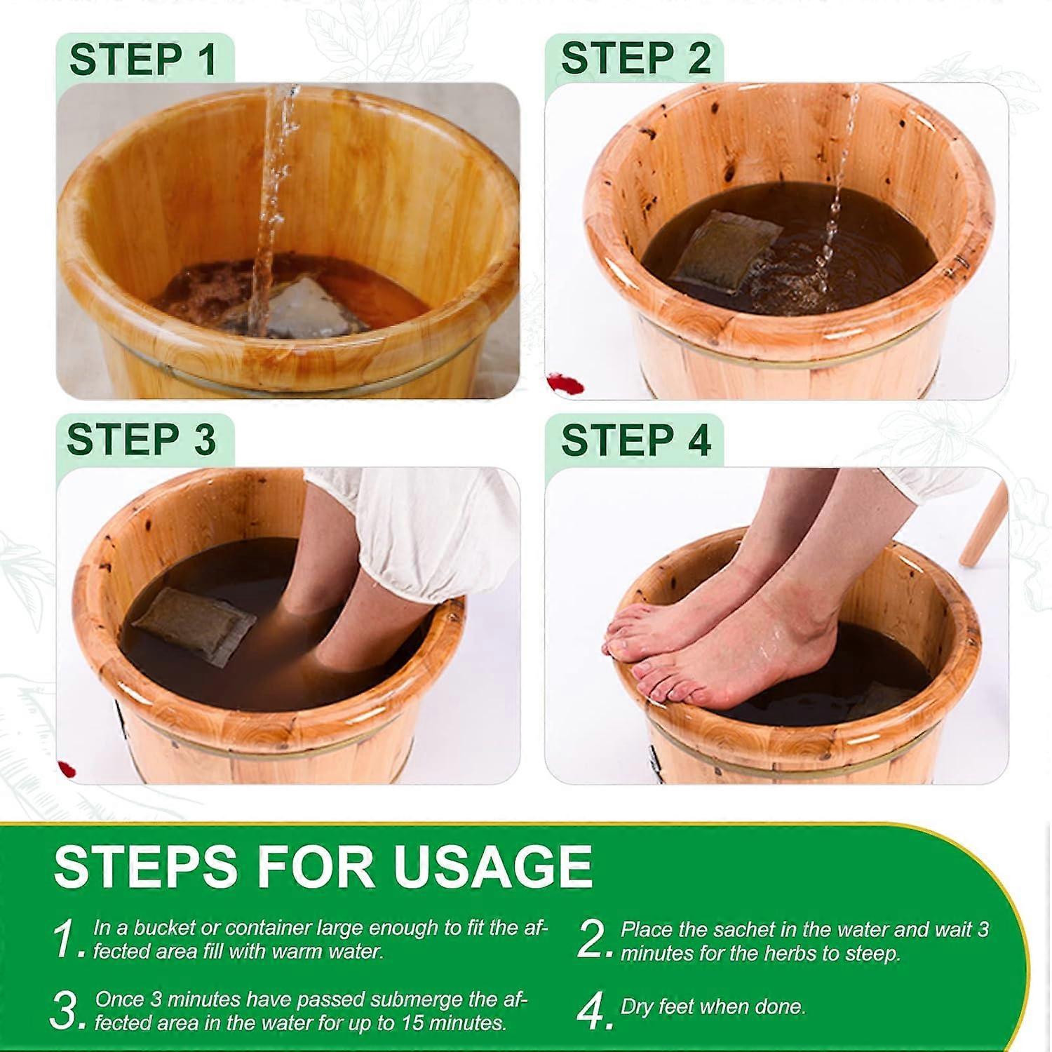 Wormwood Ginger and Saffron Foot Soak, Leg Slimming Foot Bath, Relieve ...