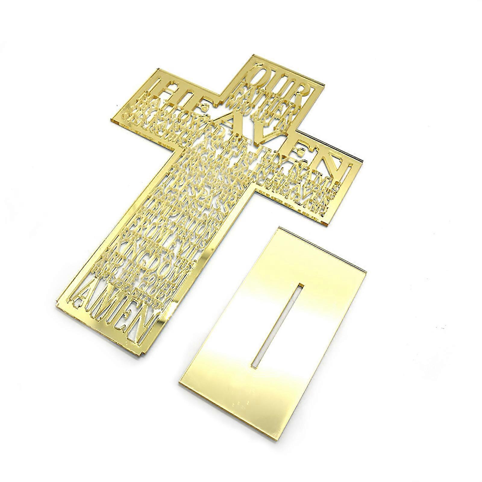 21cm Hollow Out Acrylic Scriptures Cross with Stand Jesus Christ ...