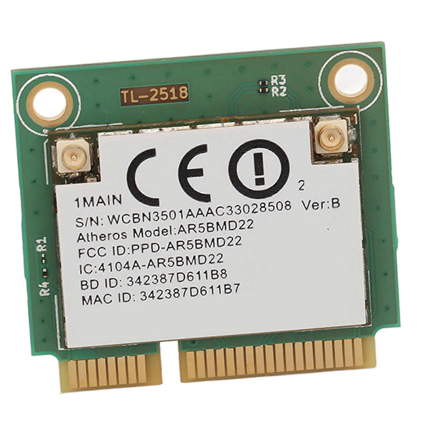 5G Network Card Mini PCIe 2.4GHz 5GHz 300Mbps BT 4.0 Plug and Play 5G ...