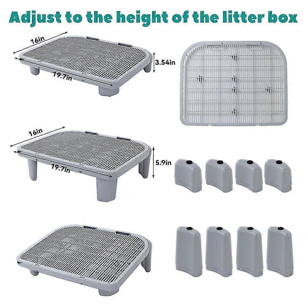 Adjustable Cat Ramp for Litter Box Elevated Cat Litter Ramp for Cat ...