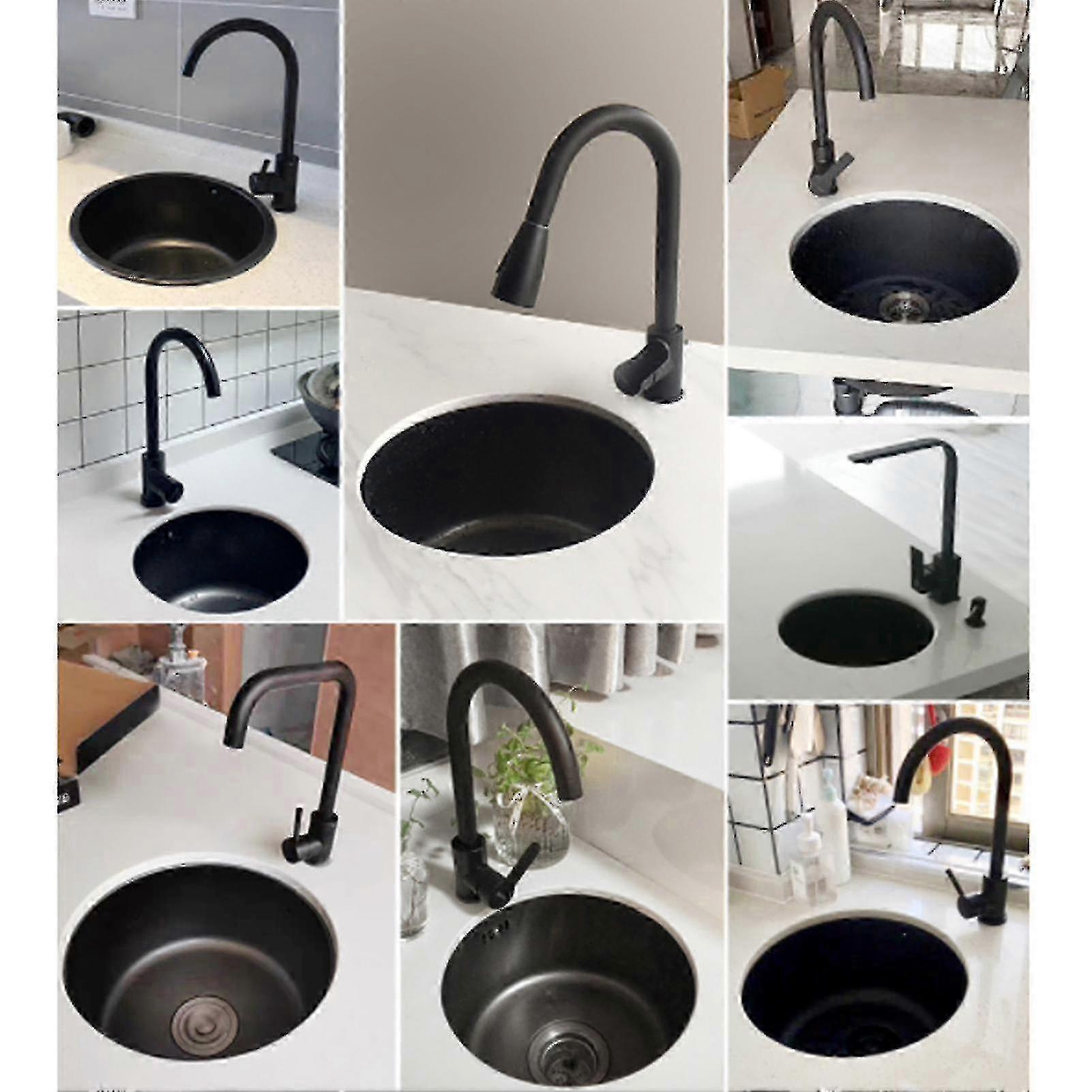 Stainless Steel Single Bowl Mini Round Kitchen Sink With Drain ...