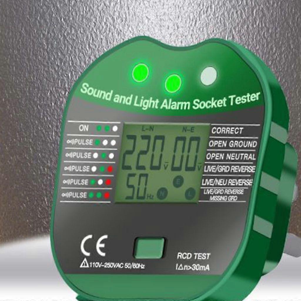 Upgraded Socket Tester Circuit Testers RcdPlug Tester Mains Outlet ...