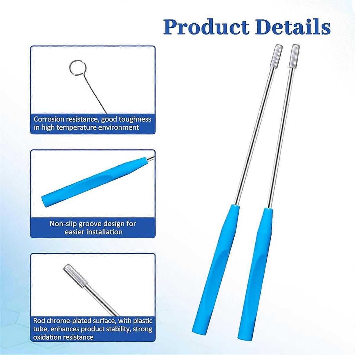 Metal Inoculation Loop, Mycology Sampling Rod with 2pcs Handle and 90pcs Nickel Reusable ...