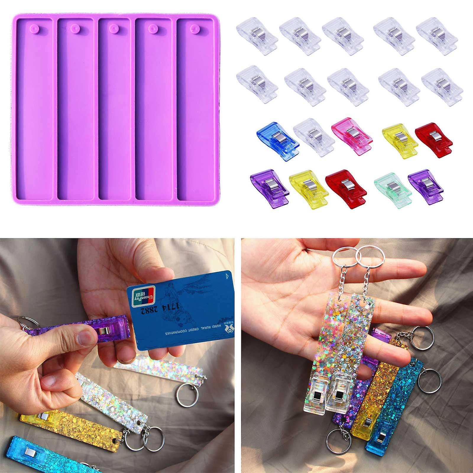 Rectangle Card Puller Mold Keychain Mold Diy Epoxy Resin Jewelry Craft ...