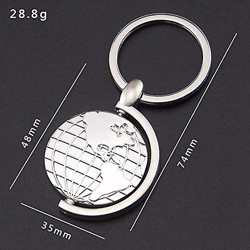 Keyring Rotating World Map Keychain Globe Earth Pendant Key Chain ...