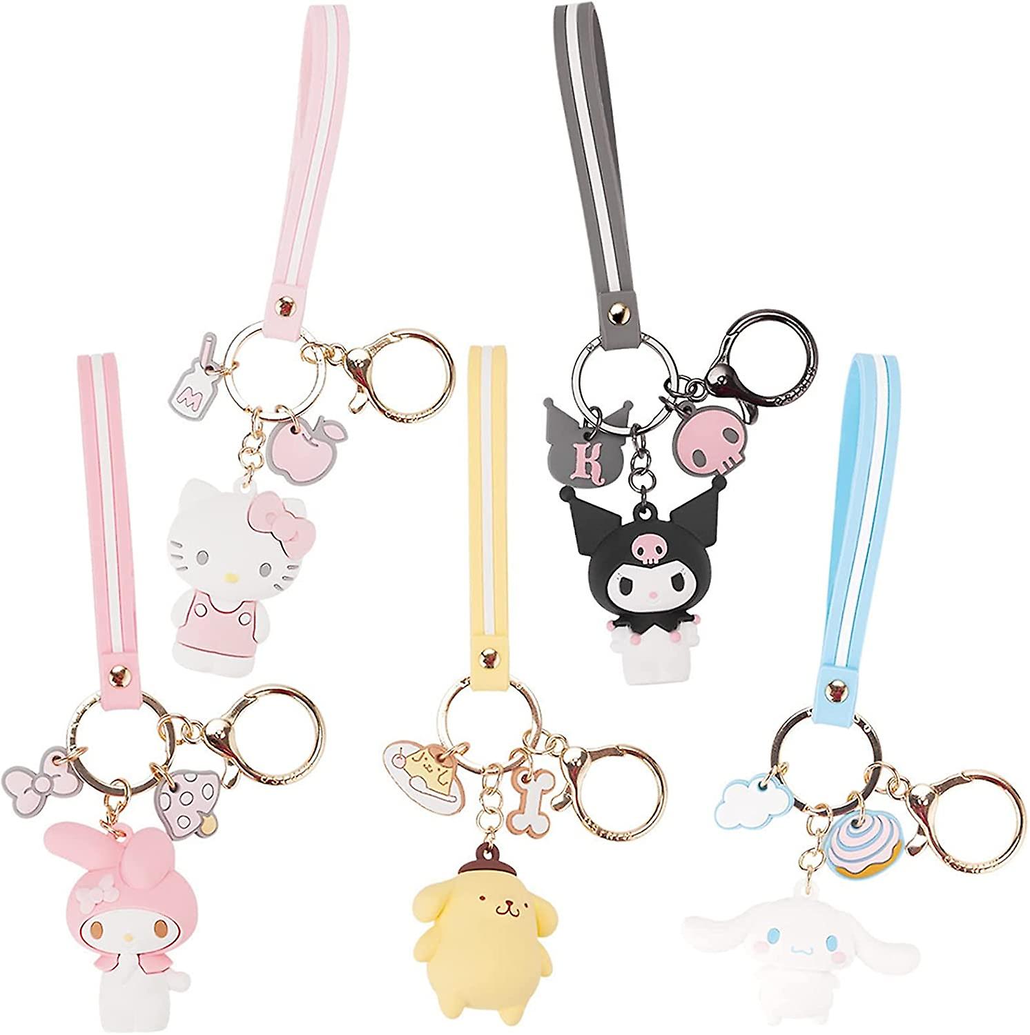 Cute Cartoon Keychain, Hello Kitty, My Melody, Kuromi, Cinnamoroll ...