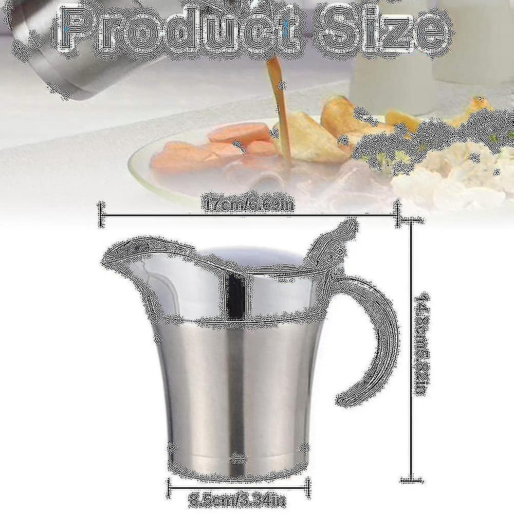 Gravy Boat Porcelain Stainless Steel Sauce Jug Thermal Milk Jug With ...