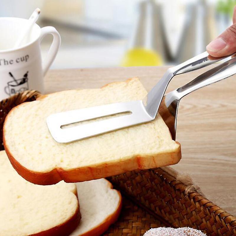 Stainless Steel Food Tong Shovel Spatula Bread Meat Vegetable Clamp BBQ ...