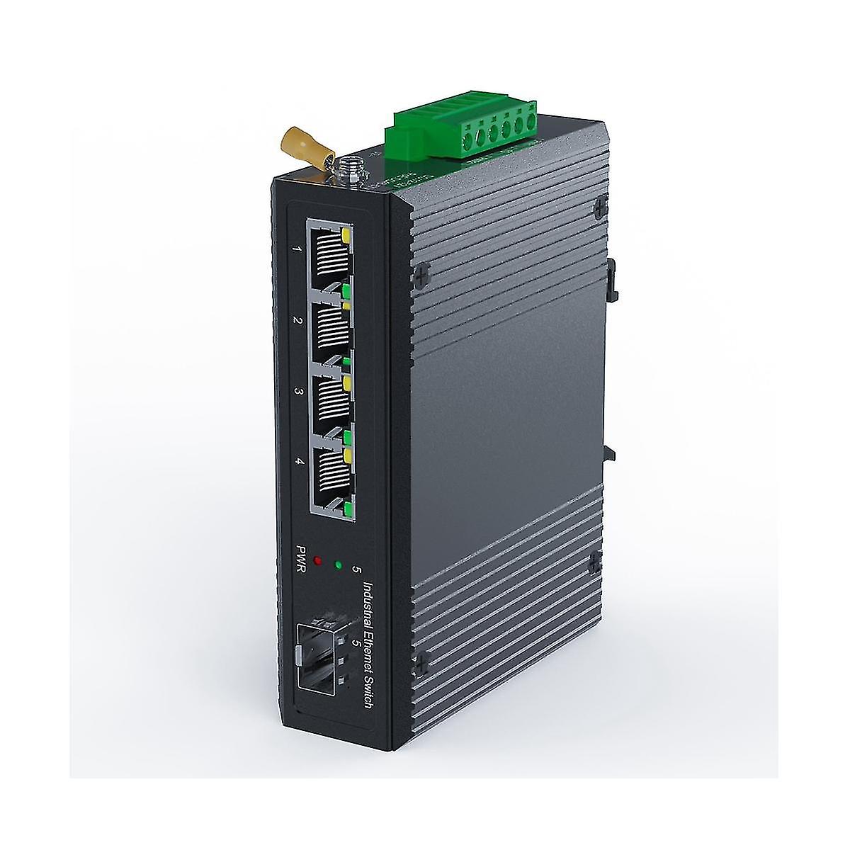 5 Port Industrial Poe Gigabit Din Rail Ethernet Switch, 4 Port Switch With Sfp 10/100/1000mbps ...