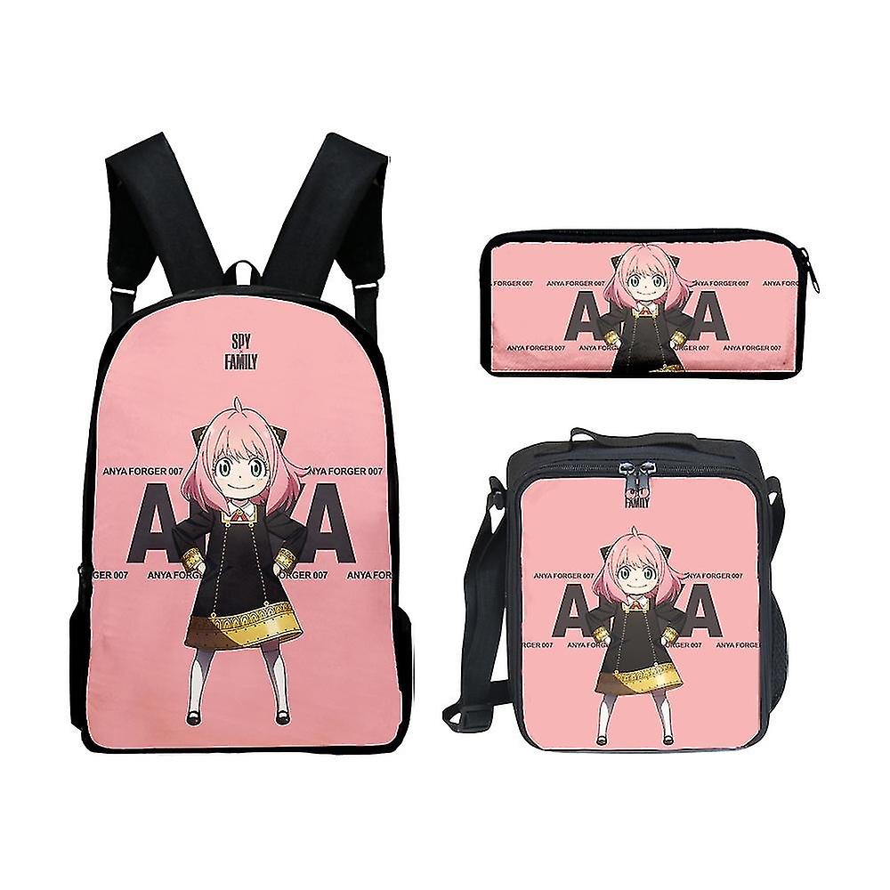 3pcs/set 2024 Anime Spy X Family Anya Forger Schoolbag Boys Girls ...