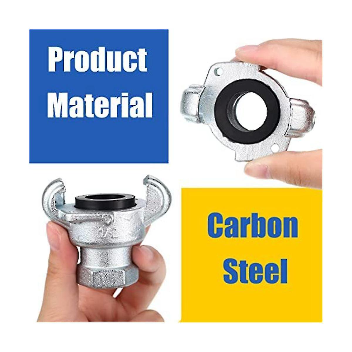 4 Sets 1/2inch Npt Iron Air Hose Fitting 2 Lug Universal Coupling ...