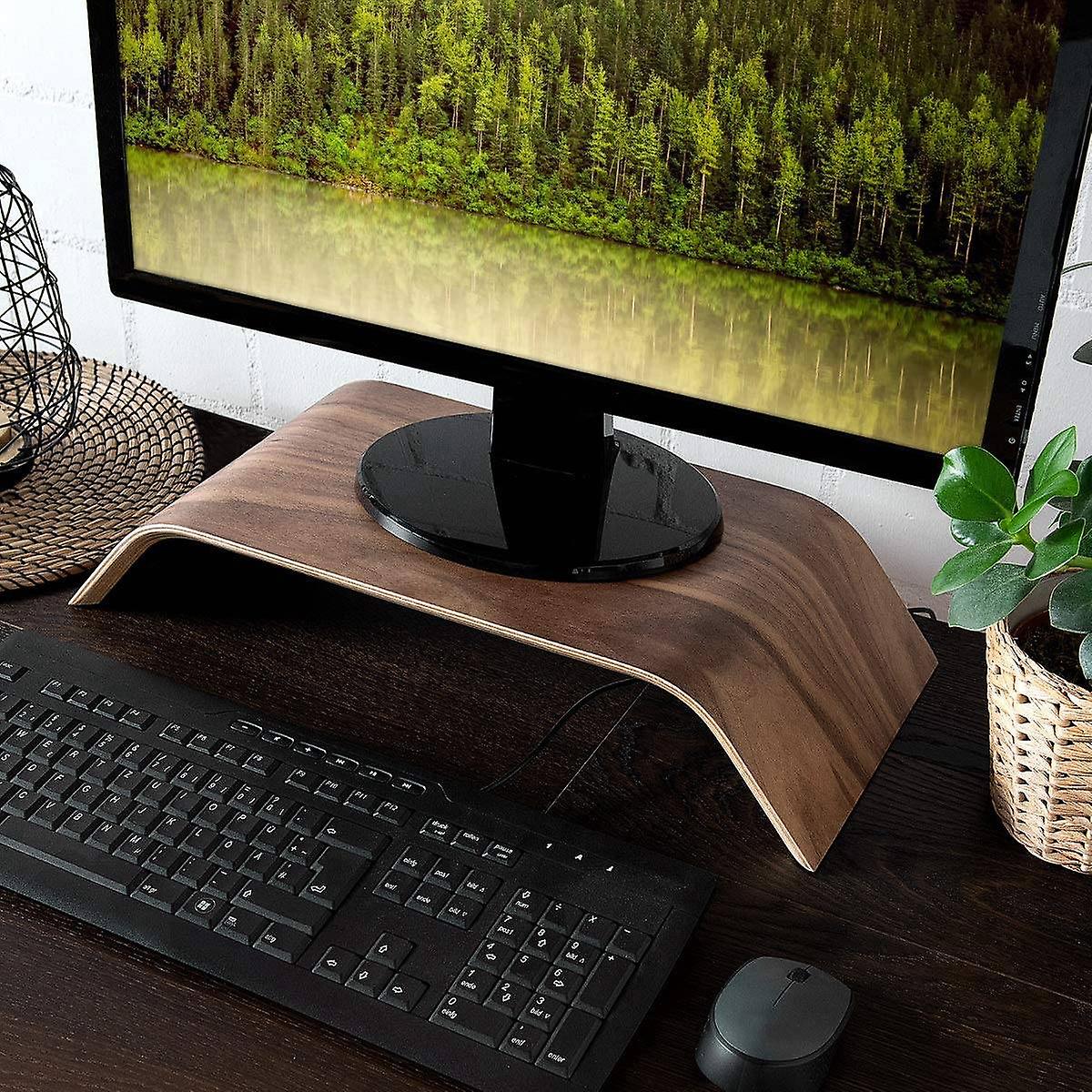 TV Monitor Stand Universal Desktop Monitor Stand Multi-Function Storage ...