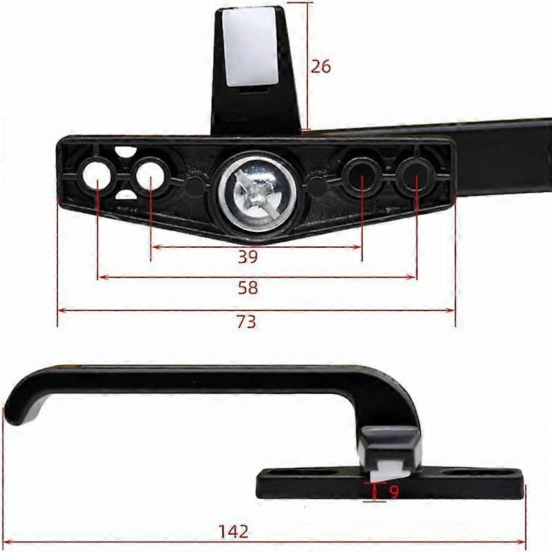 Left and Right Swinging Doors Window Handle Handle Aluminum Alloy ...