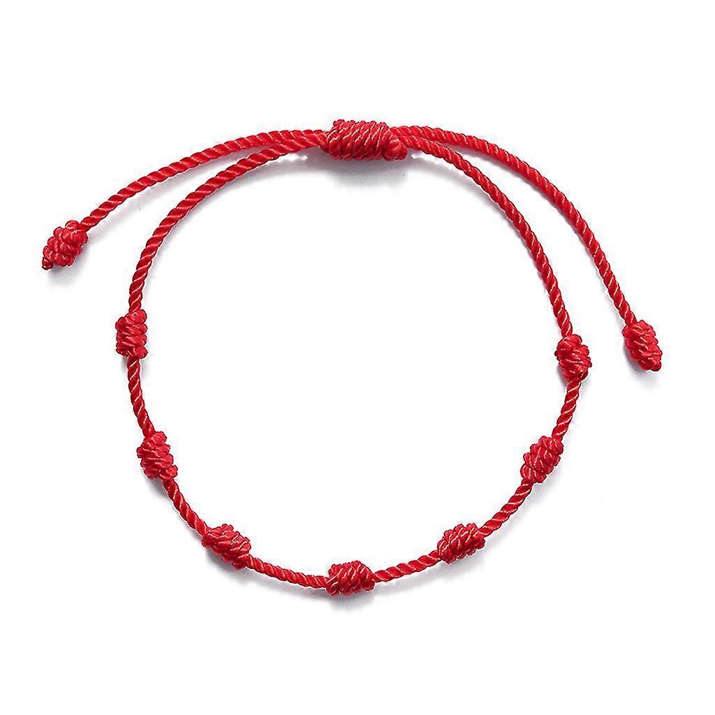 2x Eye-catching Kabbalah Bracelet 7 Knots Red String Bracelets With ...
