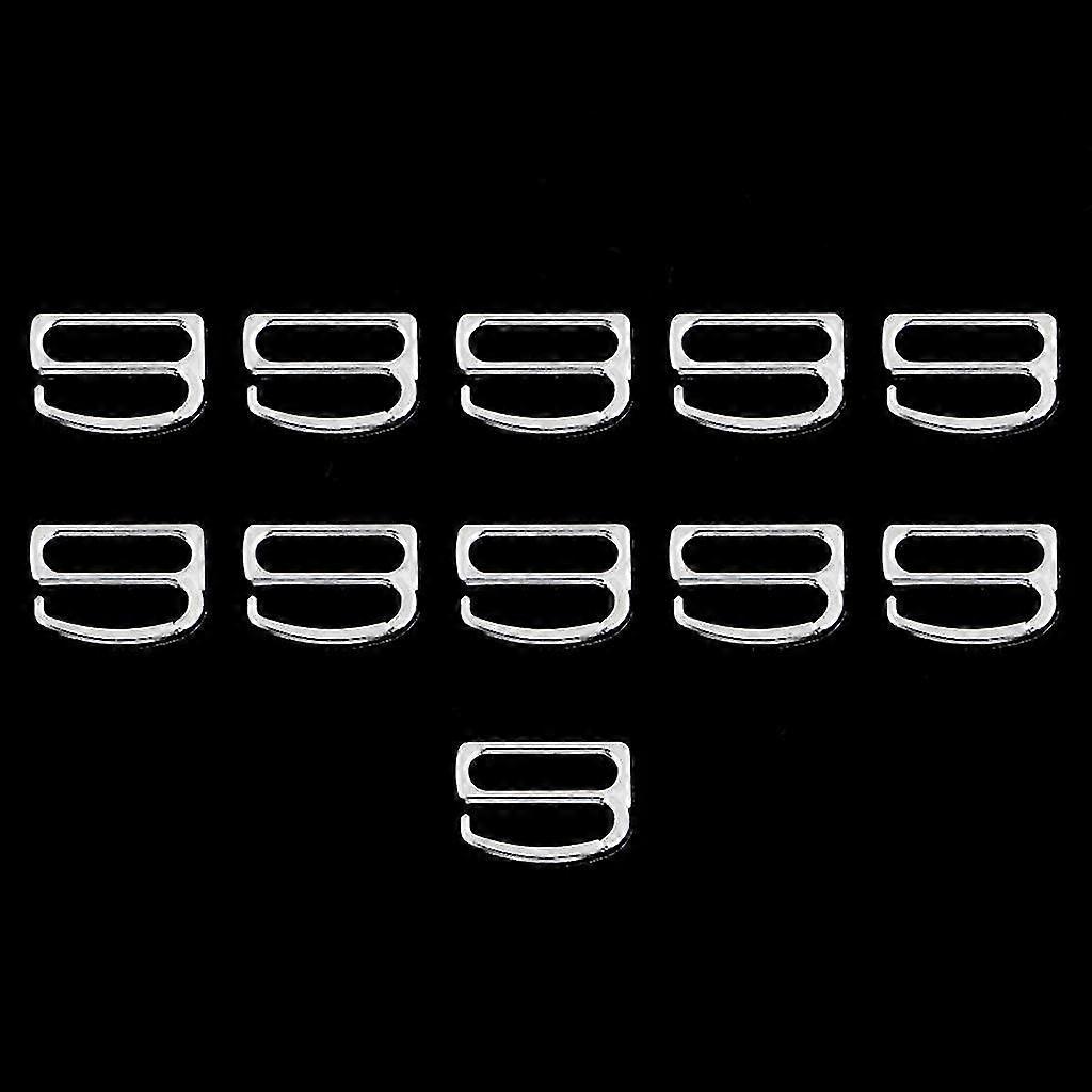 10Pcs Metal Bra Strap Adjustment Adjuster Slider Buckle Hooks Bikini ...