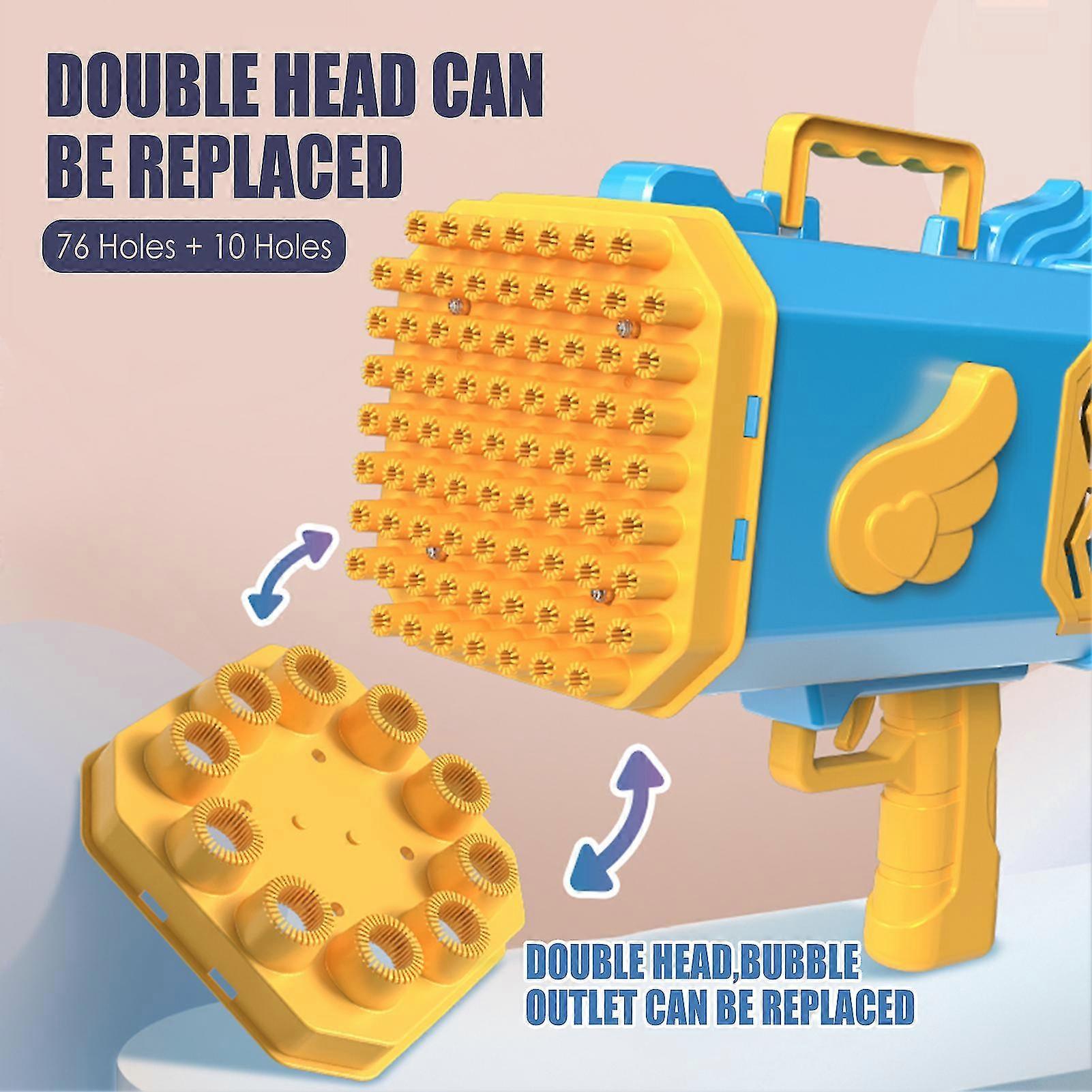 76/10 Holes Bubble Guns For Kids Summer Bubble Blower Machine Blaster Indoor Outdoor Bubble ...