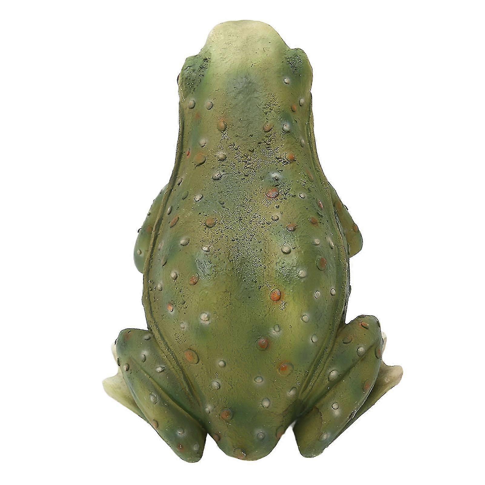 Frog Statue Hand Painted Lifelike Lovely Resin Frog Figure Garden Decor ...