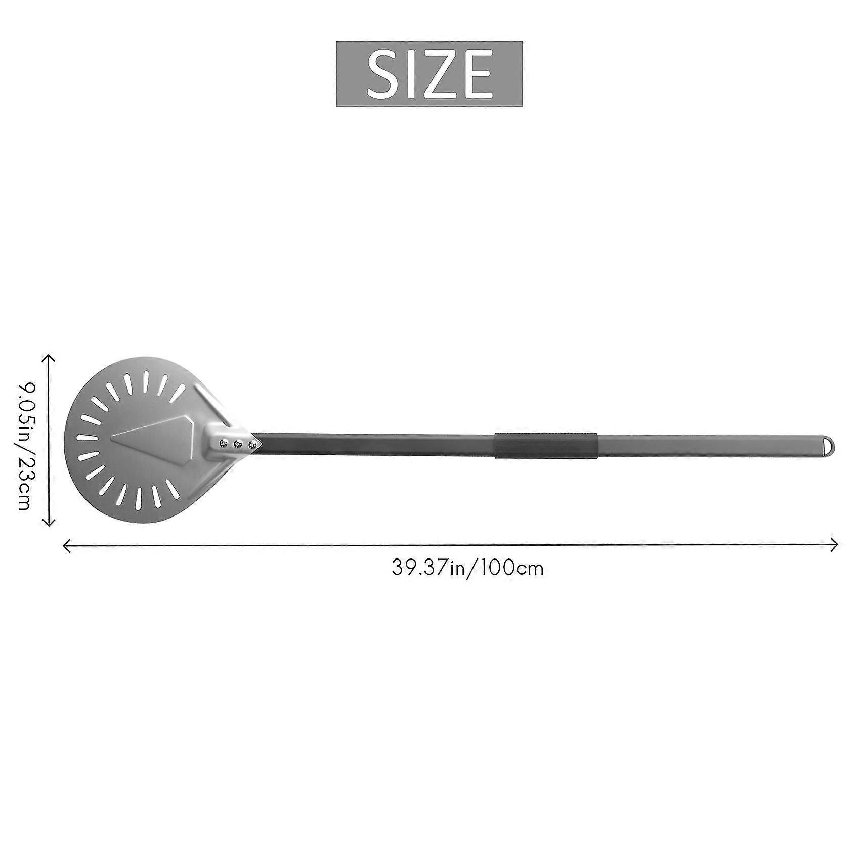 Long Handle 9 Inch Perforated Removable Pizza Turning Peel Pizza Shovel ...