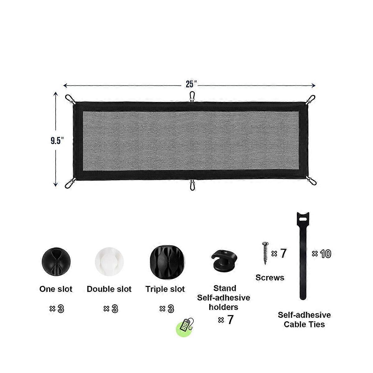 Under Desk Net for Stand Desk, Mesh ,Under Desk Wire Net Capacity Cord ...