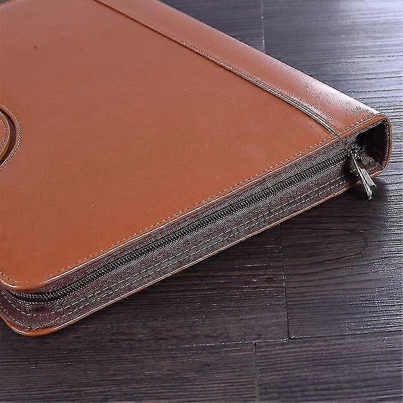 Portable A4 Binder Folder Leather Manager Padfolio Office Document ...