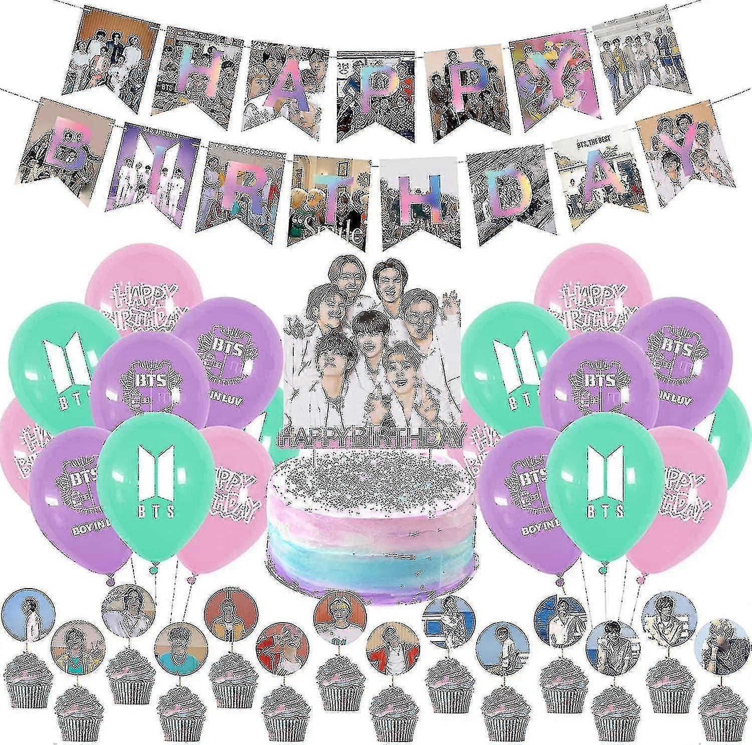 Bts Doğum Günü Partisi Süslemeleri, Bangtan Boys Hayranları İçin Kpop ...