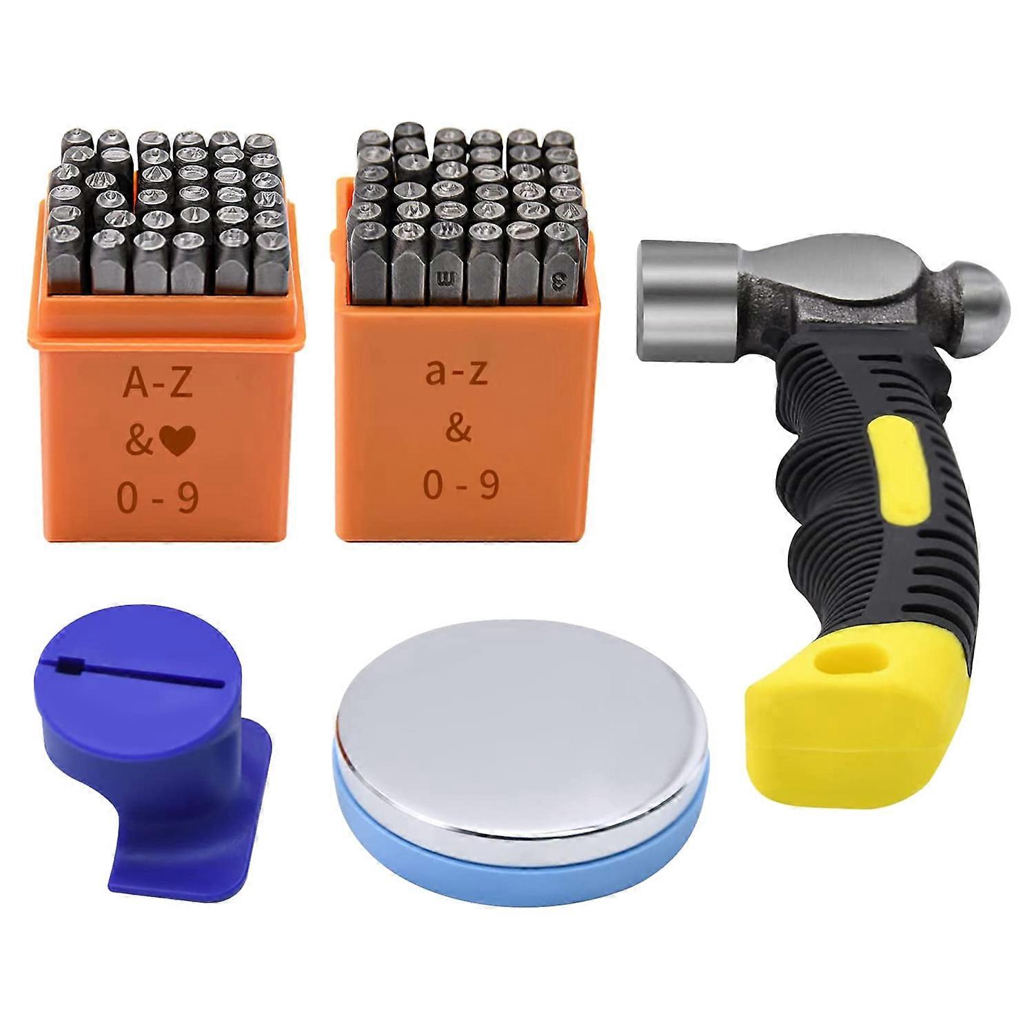 Metal Stamping Kit, 74 Pcs 0.3cm Art Font Uppercase and Lowercase ...