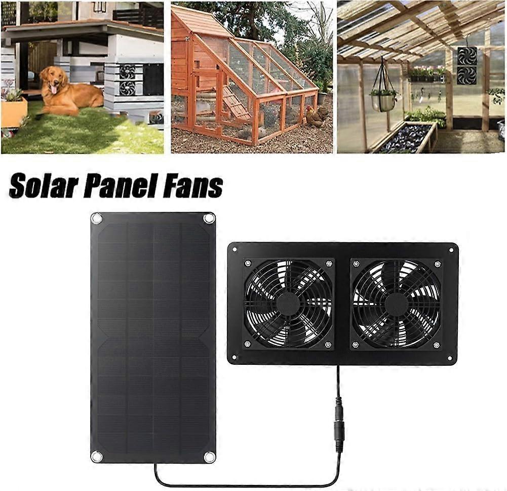 30W 12V Panel Exhaust Fan for Outdoor Chicken Coop Greenhouse ...