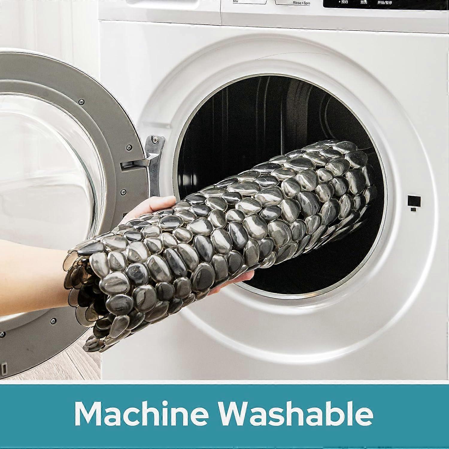 Pebble Shower Mat,Non Slip and Machine Washable Bath Tub Mat,35x16 ...