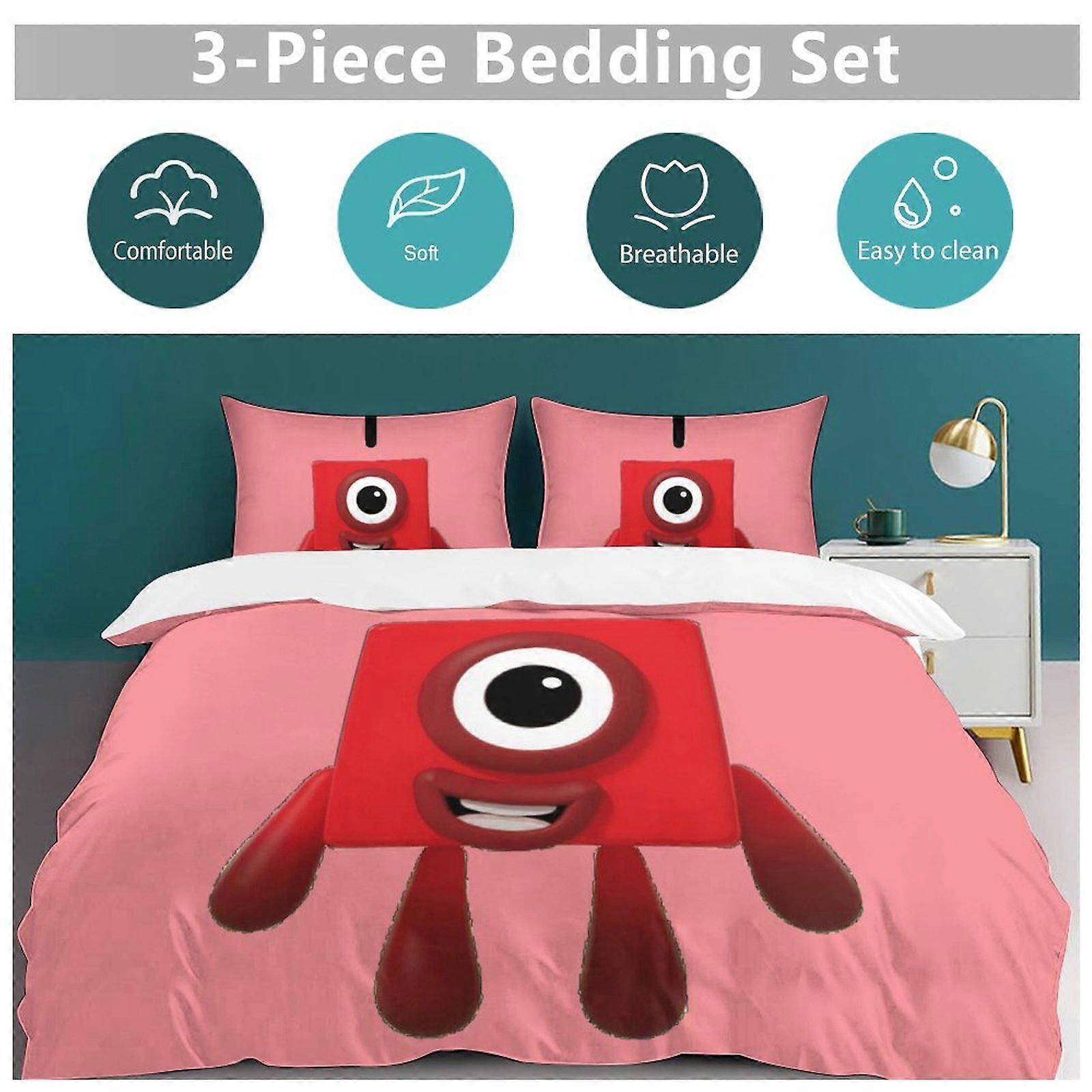 bedding set CA129 Numberblocks Bed Duvet Cover Microfiber Bedding Sets ...