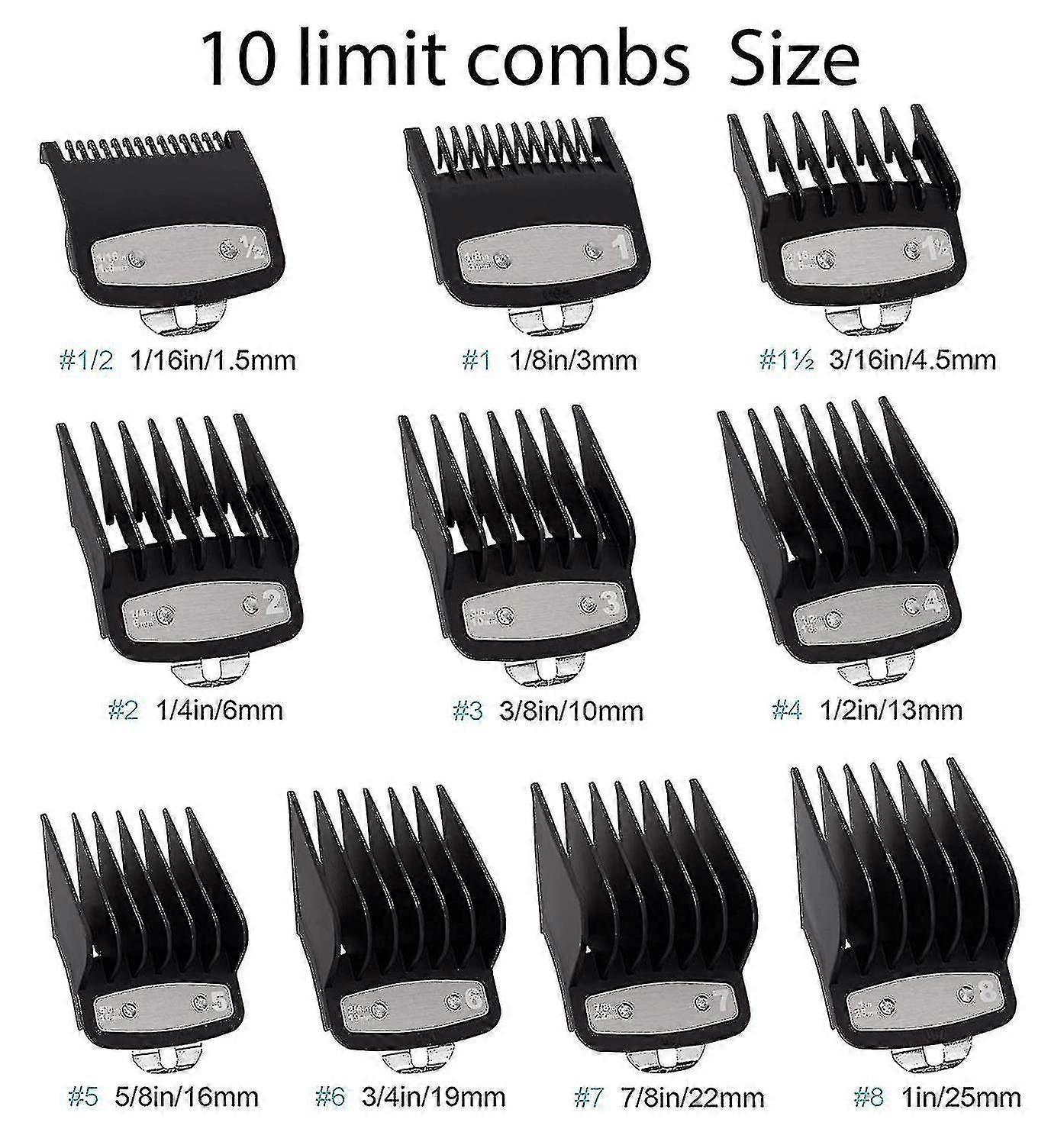 Clipper Guards Cutting Guides For Wahl Clipper With Metal Clip(pack Of 10) | Fruugo FI