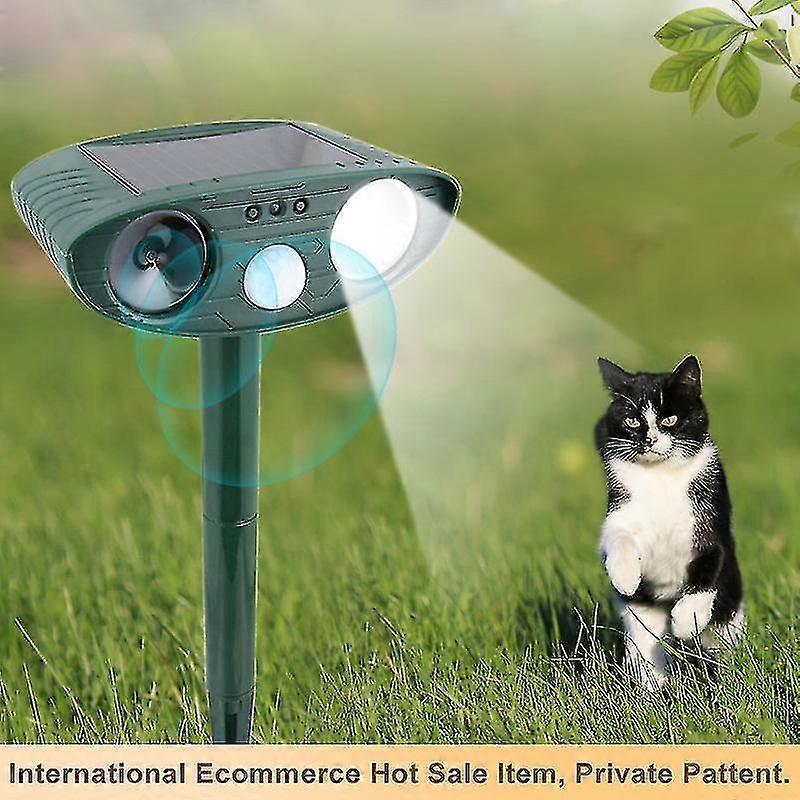 Ultrasonic Cat Repeller, Solar Rpellent Ultrasonic Cat Waterproof ...