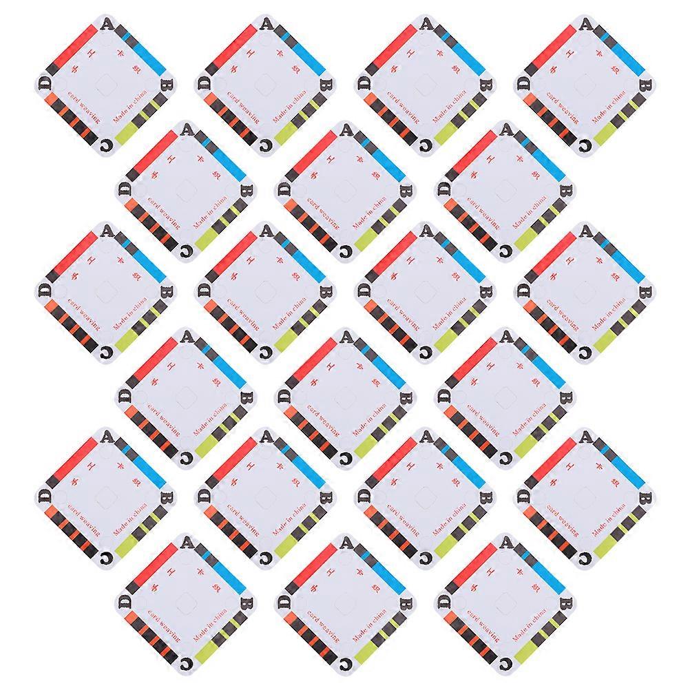 50 Pcs Square Tool Crafting Weaving Cards Tablet Weaving Supplies Paper ...