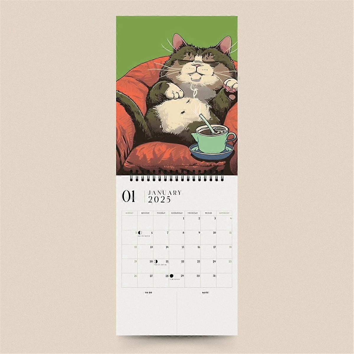 2025 Calendar Kitten Calendar Moon Phase Calendar Monthly Planner 2025 ...