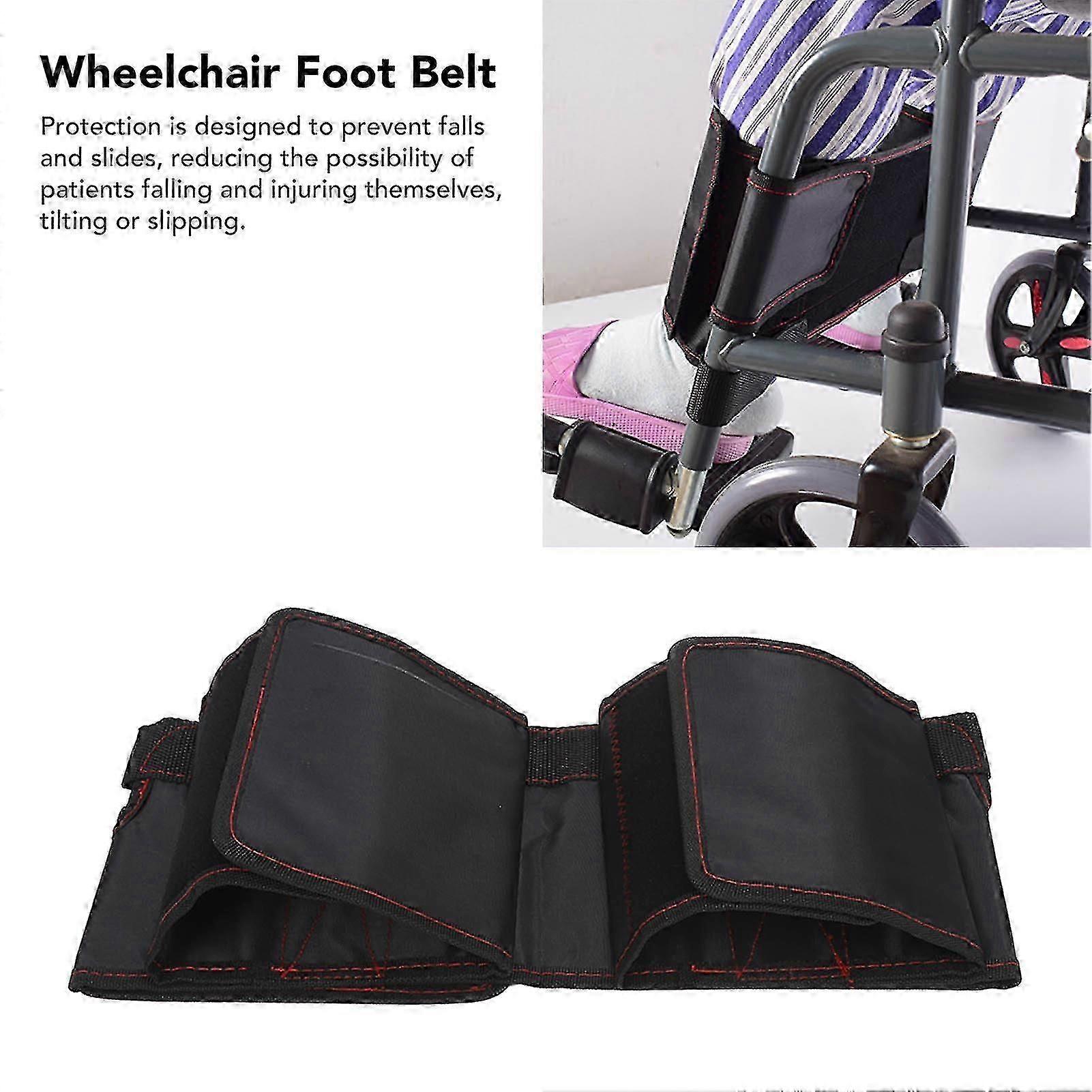Wheelchair Leg Strap Black Wheelchair Foot Rest Restraint For Elderly ...