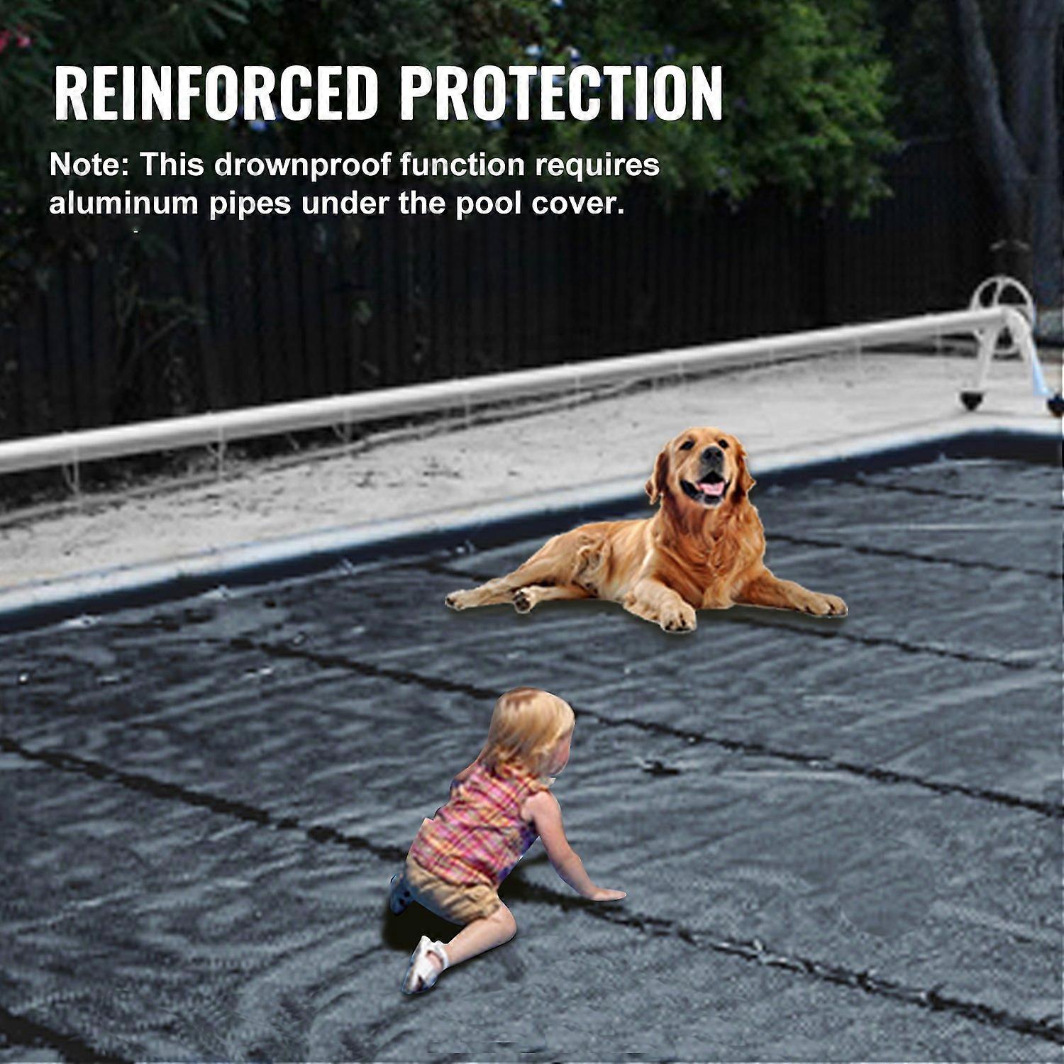 VEVOR Pool Safety Cover 13x26 ft In-ground PVC Rectangular Solid ...