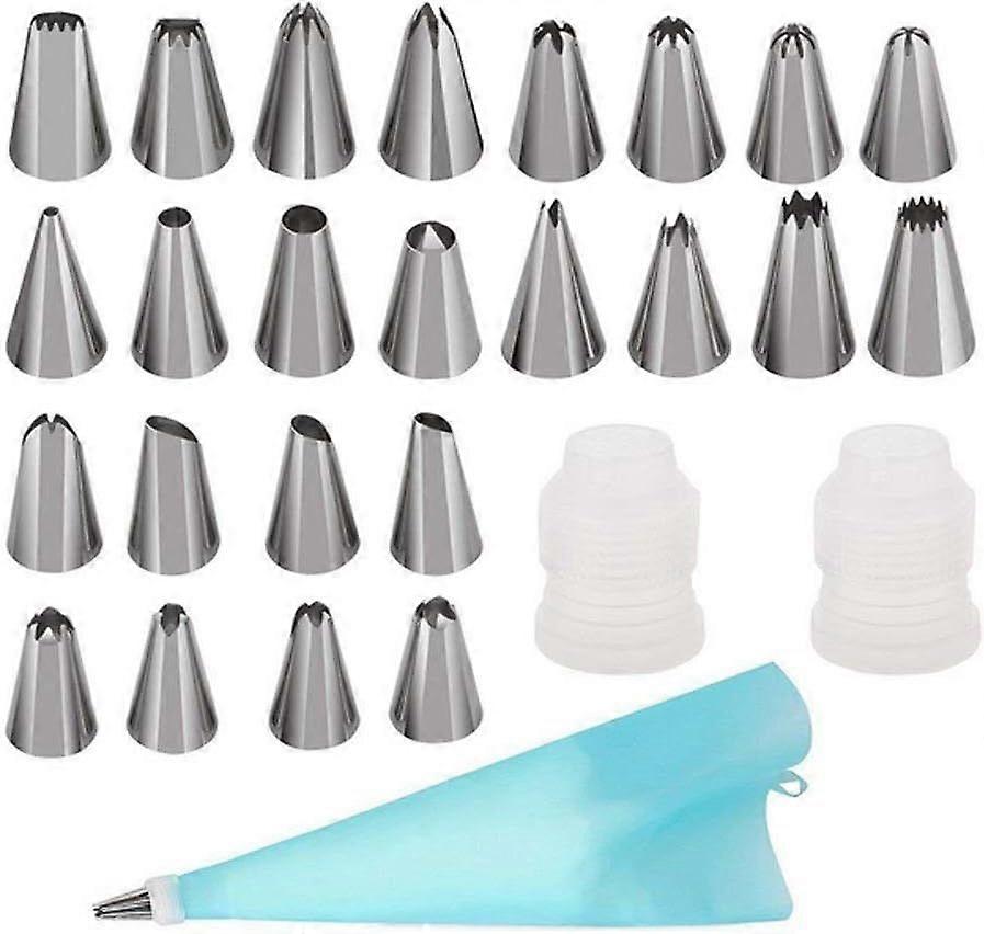 24 Pieces Piping Bags and Nozzles Cake Decorating Kit Frosting Bags and ...