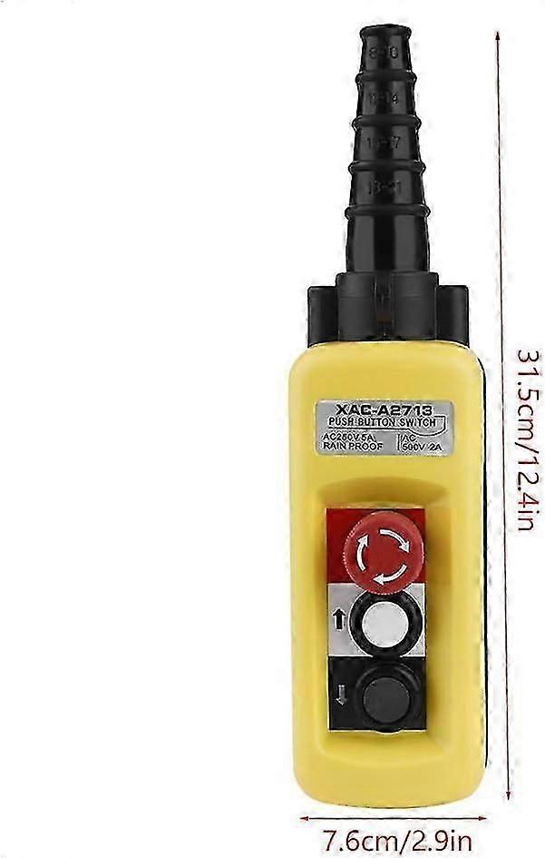Crane Hoist Control Switch, XAC-A2713 Suspension Hoist Controller with Chain Hoist Push Button ...