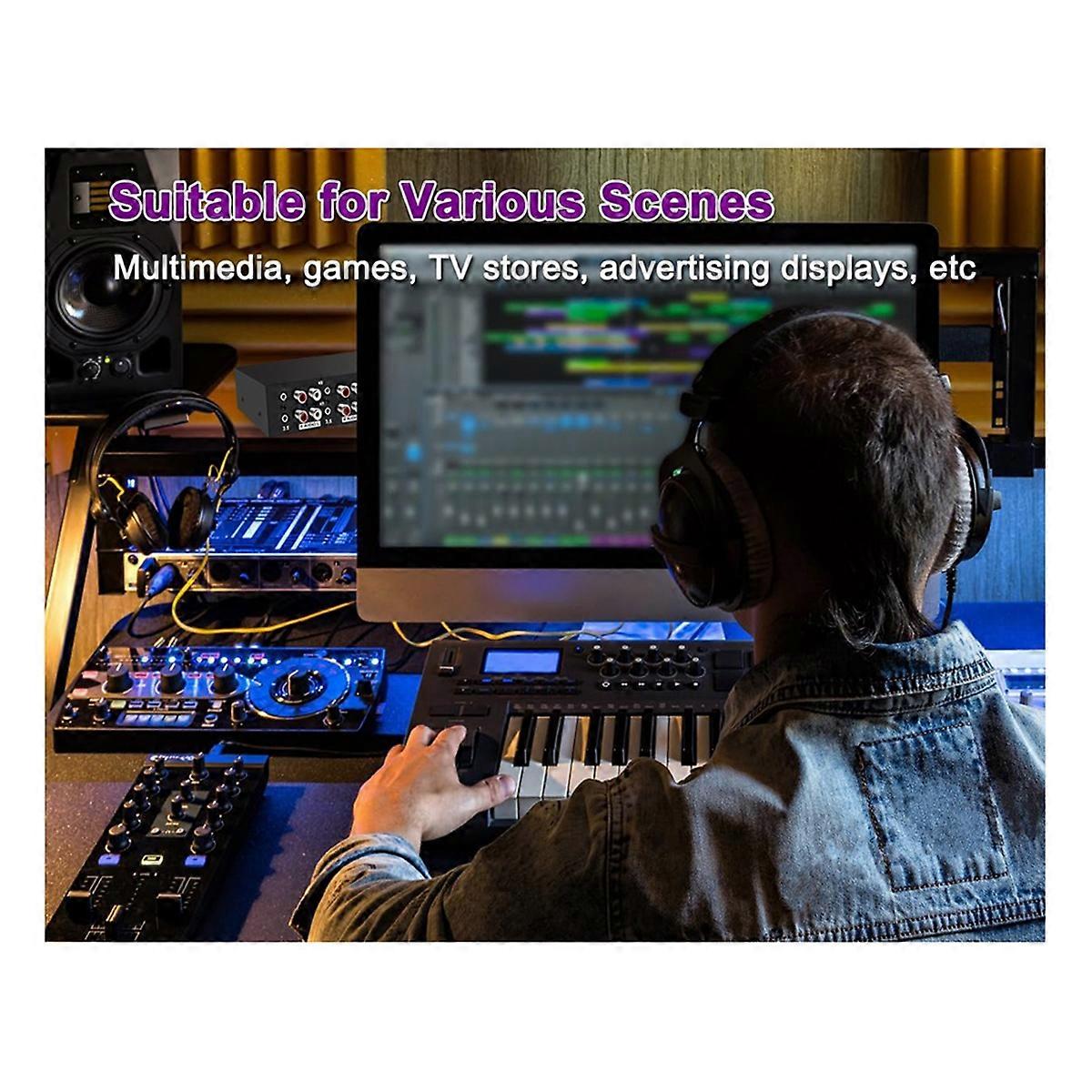 3.5mm Aux + L/R Bi-Directional Stereo Audio Switch 8 in-1 Out A/B ...