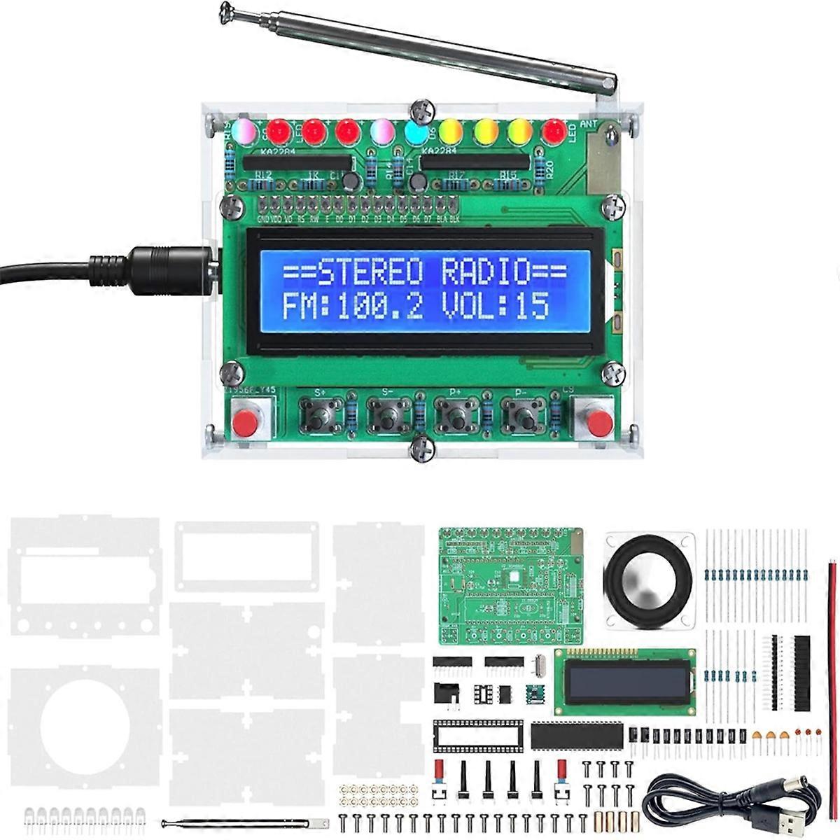 FM Radio Kit,DIY Soldering Projects Radio for Learning Teaching STEM ...