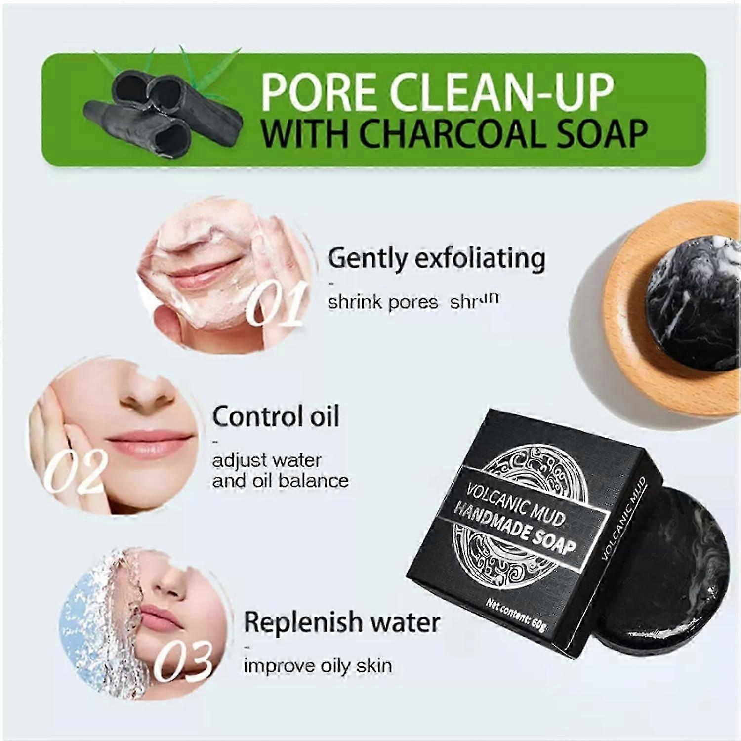 Ballboyz Face Soap Acne, Natural Volcanic Mud Soap, For Men Women Teens ...