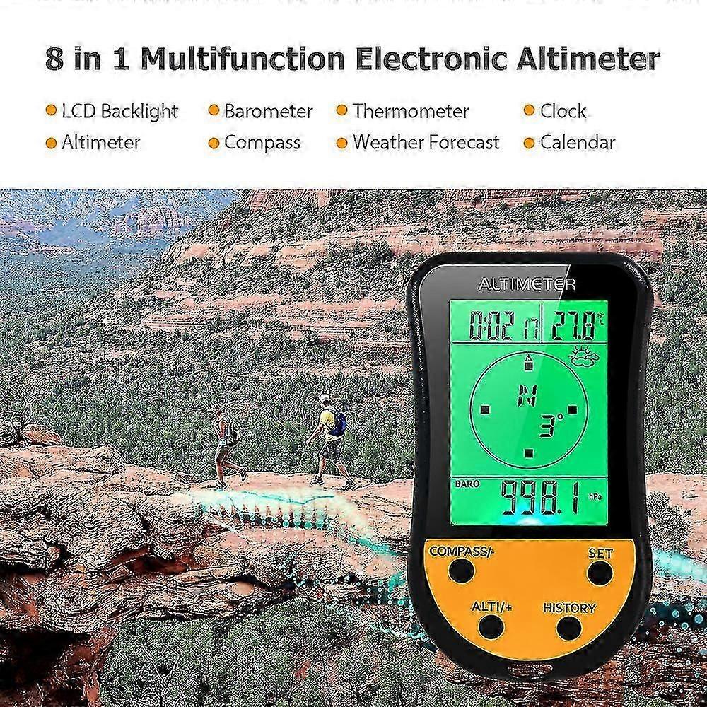 Electronic Digital Altimeter 8 In 1 Multifunction Lcd Backlight Mini ...