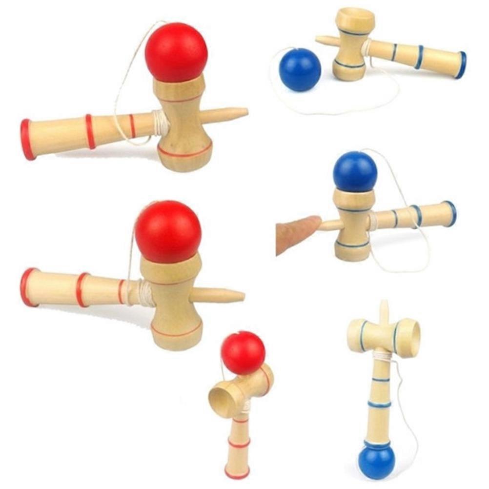 Random Color 12CM Wooden Juggling Ball Toy Stress Relief Educational ...