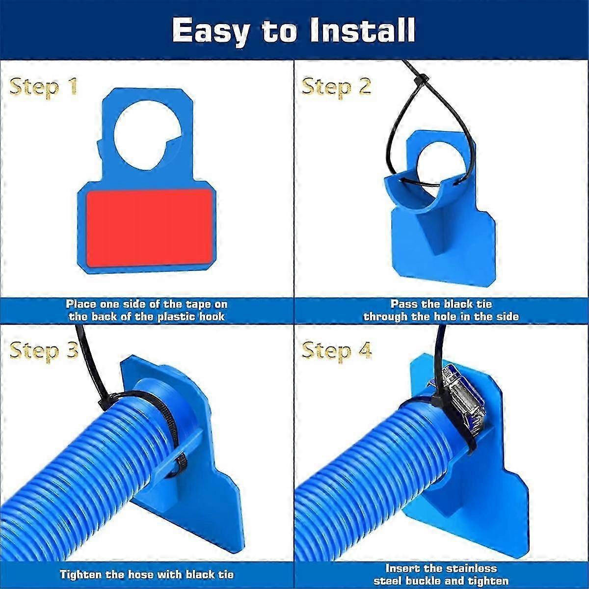 4 Pack Pool Pump Replacement Hose and Pool Pipe Holders Pool Accessory ...