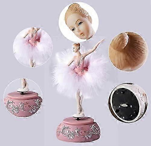 Music Box Figurine Plays Swan Lake Tune, Musical Figure Hand-Painted ...