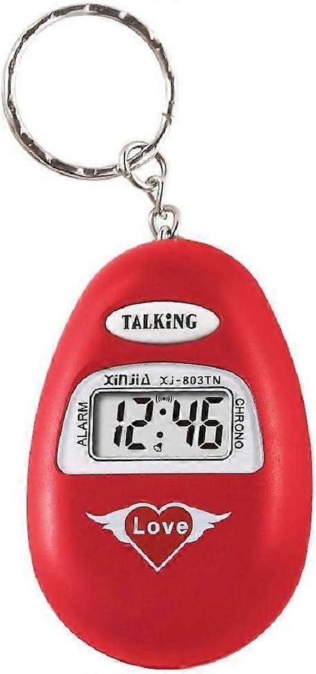 Alarm Clock Keychain Oval Talking Clock - English Broadcast for The Old ...